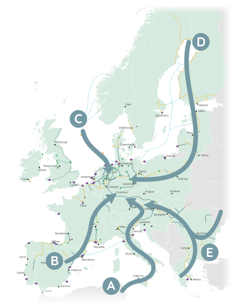EHB publishes five potential hydrogen supply corridors to meet Europe’s ...